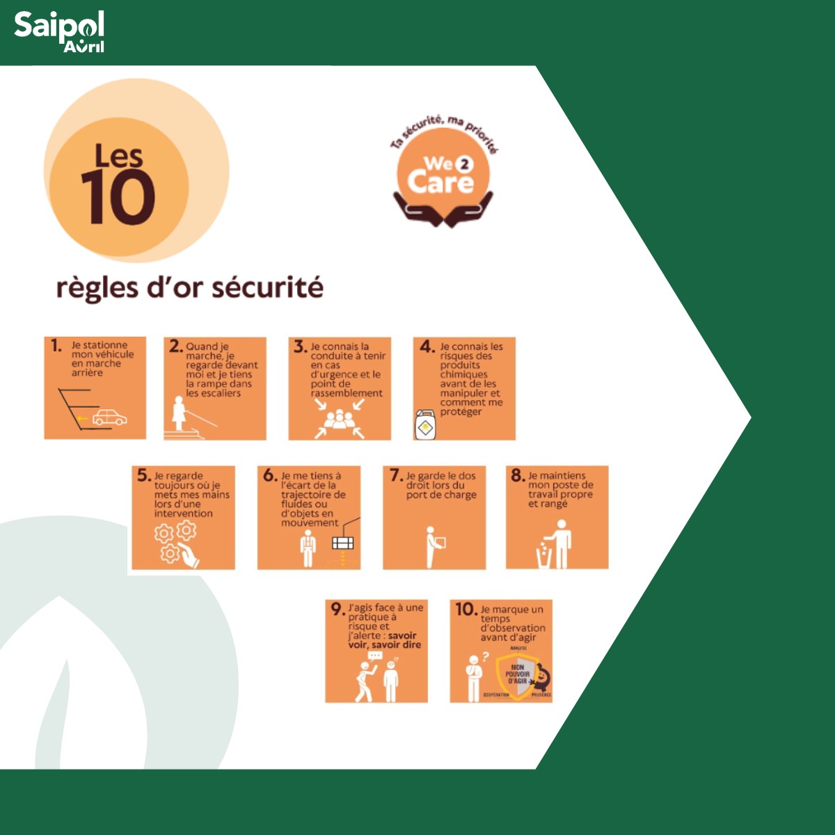 Saipol - Nos engagements sécurité